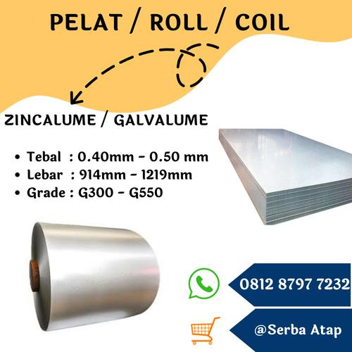 Jual Pelat Sheet / Roll / Coil Zincalume / Galvalume - Pelat Sheet ...