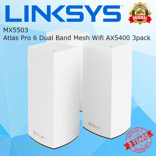 Jual Linksys Atlas Pro 6 MX5503 Dual-Band AX5400 Mesh WiFi 6 System 3 ...