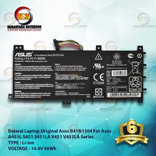 Jual Baterai Asus A451L S451 S451LA V451 V451LA B41N1304 SERIES ...