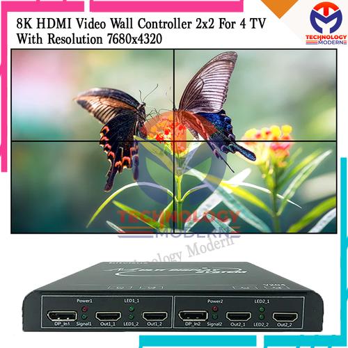 Jual 8K HDMI Videowall Controller 2x2 For 4 TV with Resolution ...