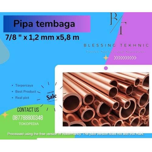 Jual Pipa Tembaga 7/8" × 1,2mm × 5.8meter - Jakarta Utara - Blessing ...