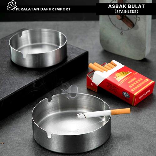 Jual Asbak Astray Staiinless Cafe Modern Bulat 8 cm 10 cm 12 cm Tebal ...
