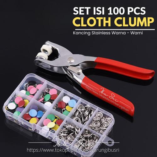 Promo 100 Pcs Set Kancing Jepret Cetet Tang Press Untuk Baju Jeans ...