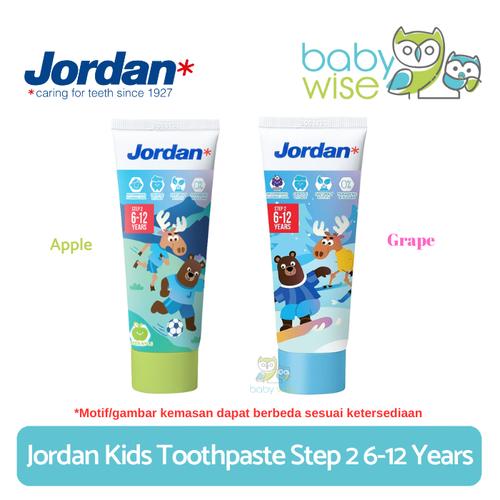 Jual Jordan Kids Toothpaste Step 2 6-12 Years - Pasta Gigi Anak - Apple ...