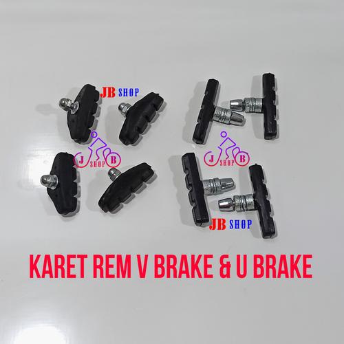 Jual KARET REM KAMPAS REM SEPEDA V U BRAKE SHOE PAD SEPEDA MTB BMX ANAK ...