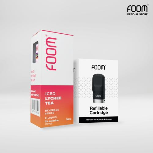 Jual Paket Bulanan FOOM Cartridge + Liquid Tea Series - Lychee Tea ...