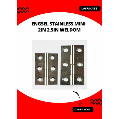 Jual Engsel Stainless Mini Tipis Kecil Lemari Pintu 2in 2.5in Weldom ...