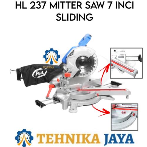 Jual HL 237 Miter Saw Sliding 7 inch Mesin Gergaji Potong Alumunium Kayu - Jakarta Utara ...