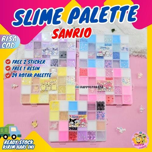 Jual Slime Palette/Palet 24 Kotak Sanrio/Palet Sanrio/Palet Warna Warni ...