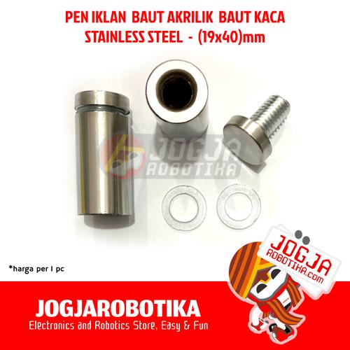 Jual Pen Iklan Baut Akrilik Baut Kaca Stainless Steel - Size: (19x40)mm ...