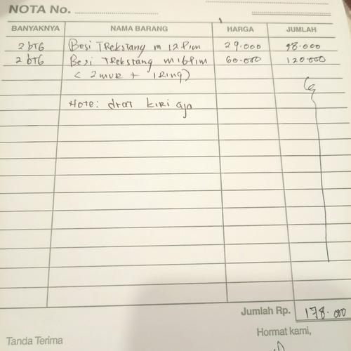 Jual besi trekstang drat kiri panjang 1m - Kab. Tangerang - karya baja ...