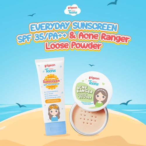 Promo PIGEON TEENS EVERYDAY SUNSCREEN SPF 35/PA++ & Acne Ranger Loose ...
