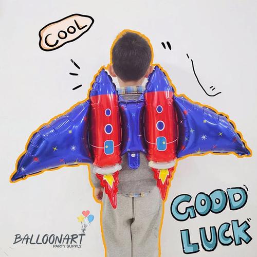 Jual Wings Rocket Balloon Foil/Balon Sayap Rocket/Ulang Tahun/Astronot ...
