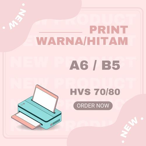 Jual Jasa Print/Cetak Hitam / Warna HVS A5 A6 B5 Buku Dokumen Gambar ...