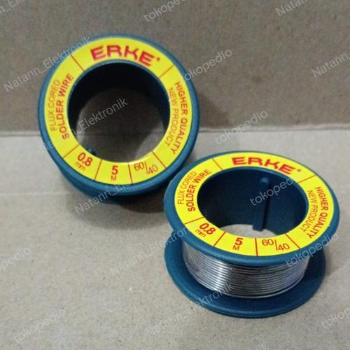 Jual 3738 tinol tenol timah solder wire erke flux cored 0.8mm 0,8mm 5 ...