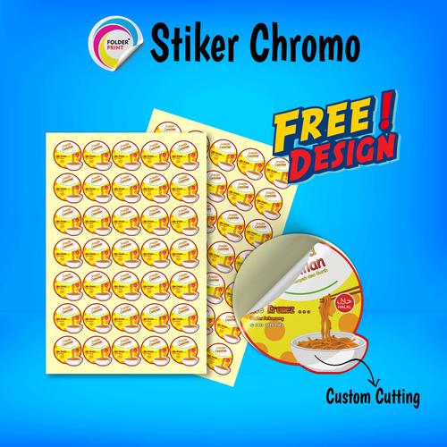Jual Cetak Stiker Label Makanan Chromo A3 Custom Design - Jakarta Timur ...