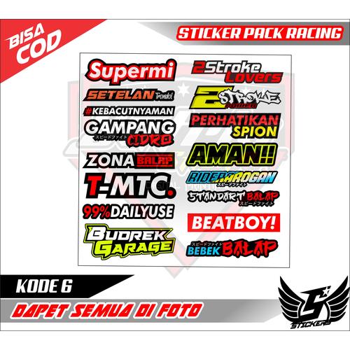Jual STIKER PACK KATA KATA RACING LENGKAP STIKER PACK SPONSOR ...