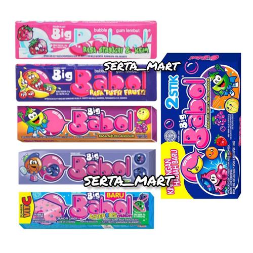 Jual Big Babol Permen Karet Stick 20gr -Bigbabol Strawberry / Asteroids ...
