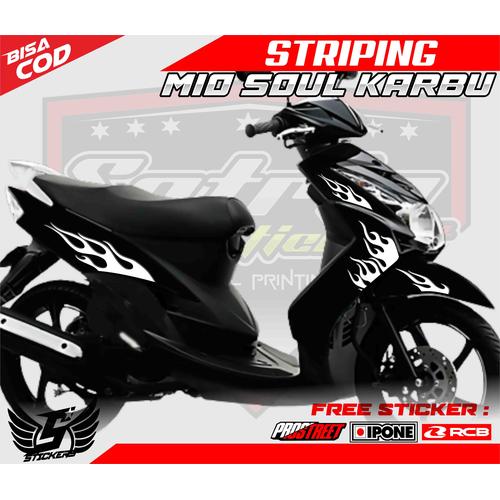 Jual STRIPING VARIASI YAMAHA MIO SOUL KARBU DESAIN API / STICKER LIST ...