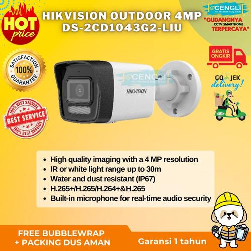 Promo IPcam HIKVISION DS-2CD1043G0E-I 4Mp 4 Megapixel / IP CAM 4Mp Hikvision - 2CD1043G2-LIU ...