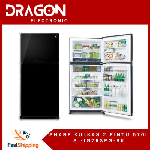 Jual SHARP SJ-IG763PG-BK Kulkas 2 PINTU MEGA FREEZER J-TECH INVERTER ...