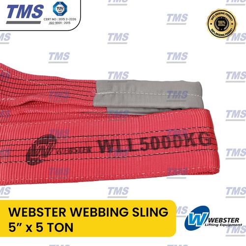 Jual Tali Pengangkat Barang Webster Webbing Sling 5" x 5 Ton Original ...