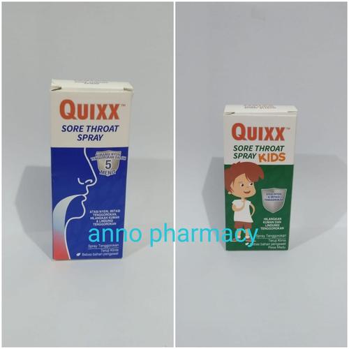 Jual quixx sore throat spray DEWASA / KIDS CEK VARIAN - Dewasa BIRU ...