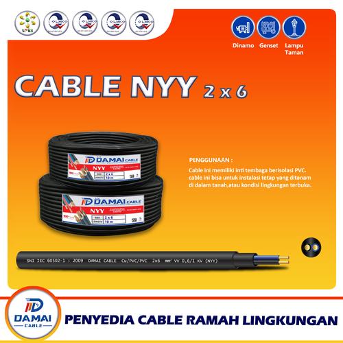 Jual NYY 2x6 mm2 10-100 meter - Kabel Tembaga Kawat Damai Cable - Kota ...