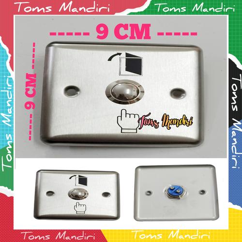 Jual Exit Door Stainless 9x9cm Push Button RFID Access Control ...