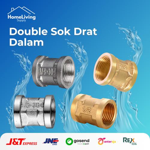 Jual Double Sock / Sok Sok drat dalam / Sock sok 1/2 x 1/2 Stainless ...