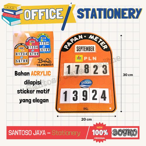 Jual Papan Meter Akrilik PLN PDAM BOYKO - Acrylic Papan Listrik PAM ...