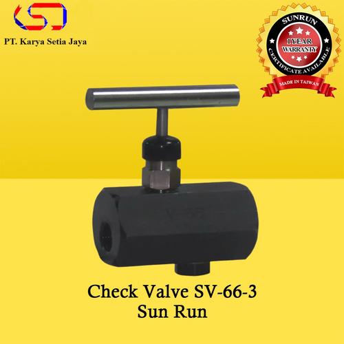 Jual Manually Operated Check Valve SV-66-3 Sun Run - Jakarta Barat - PT. Karya Setia Jaya ...
