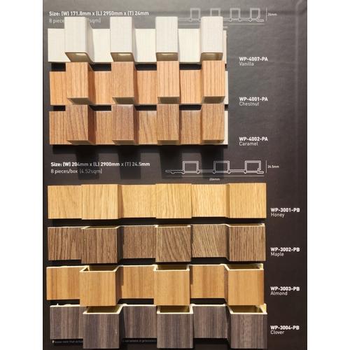 Jual TACO WPC DECO WALL PANEL - SMALL GROOVES 2.9M*24MM - CARAMEL ...