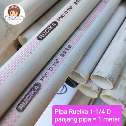 Jual Pipa Rucika 1-1/4" D panjang 1 meter per batang paralon pvc ...