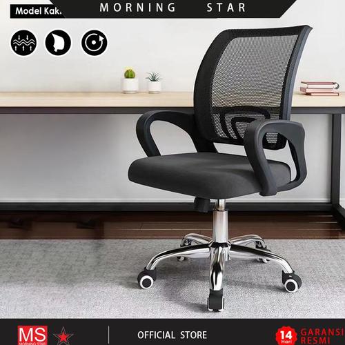 Jual Kursi Kerja / Kursi Kantor / Kursi Staff / Kursi Roda Hidrolik / Kursi - Hitam - Kab ...