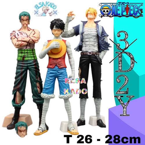 Promo Action Figure One Piece 3D2Y Luffy Zoro Sanji Dream Studio Collectible - LUFFY 26CM BOX ...