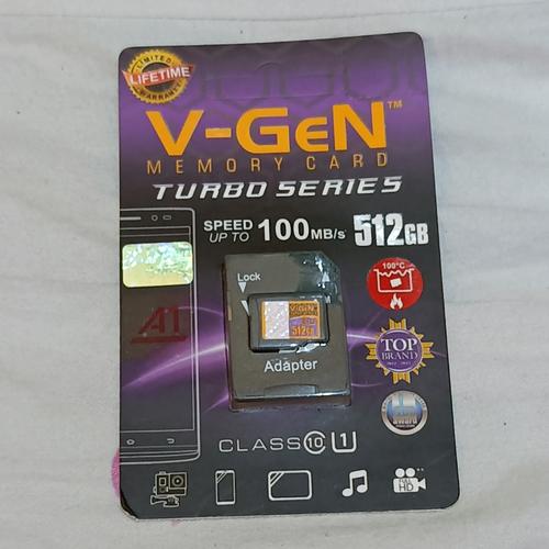 Jual Micro SD VGEN TURBO 512GB A1 Class 10 Speed 100MB/s Garansi ...