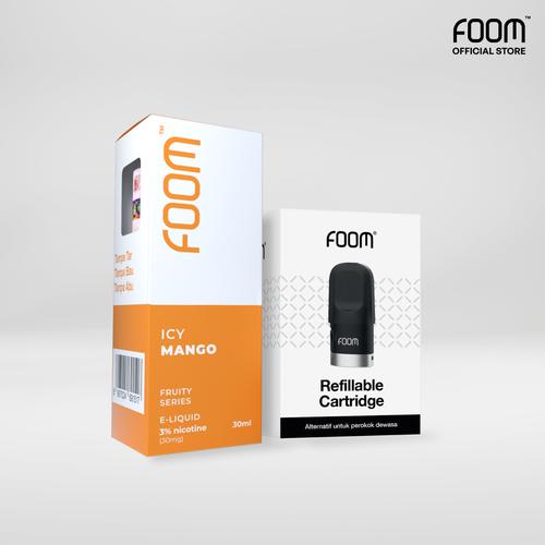 Promo Paket Bulanan FOOM Cartridge + Liquid Fruity V2 Series - Icy ...
