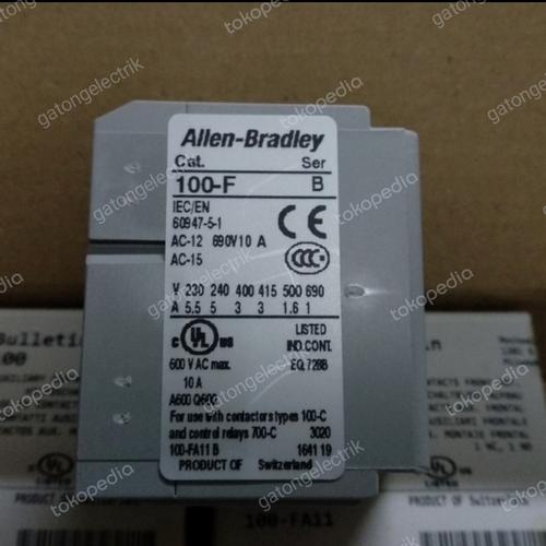Jual AUXILIARY CONTACT ALLEN BRADLEY 100-FA11 ORIGINAL - Jakarta Barat ...