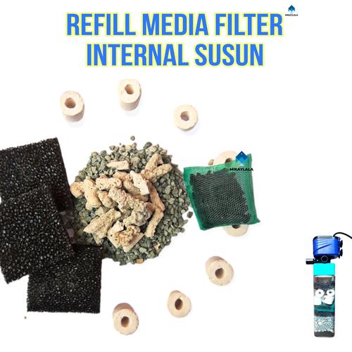 Jual REFILL ISI ULANG FILTER INTERNAL SUSUN AQUARIUM MEDIA FILTER ...