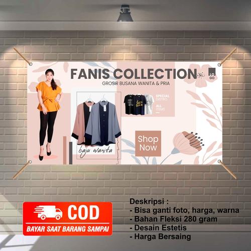 Jual Banner Spanduk Toko Baju Toko Busanan Muslim, dll 2x1m - Kab ...