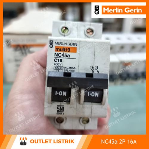 Jual MCB NC45a 2P 6A 10A 16A 20A 25A 32A 40A 50A 63A Merlin Gerin Schneider - 25A - Kota ...