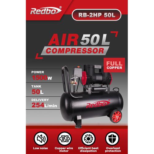 Jual Air Compressor Oiless Redbo RB-2HP 50L Air Kompressor RB 2HP 50L ...