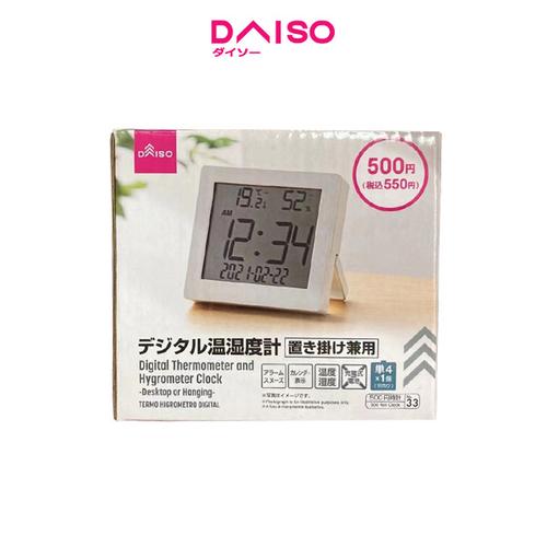 Jual Daiso Digital Thermometer and Hygrometer Clock -Desktop or Hanging ...