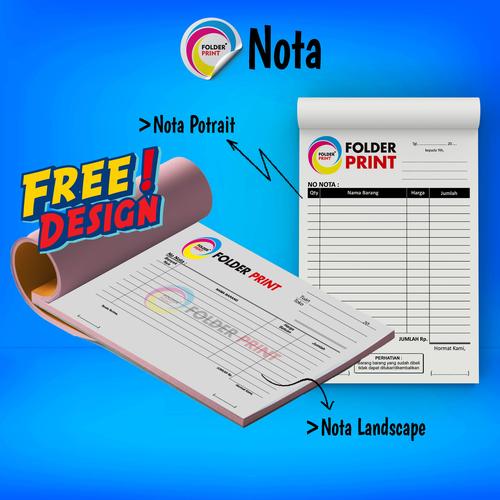 Jual Nota Kwitansi Bon Custom Satuan Full Warna - A5 (1/2 FOLIO), 2 PLY ...