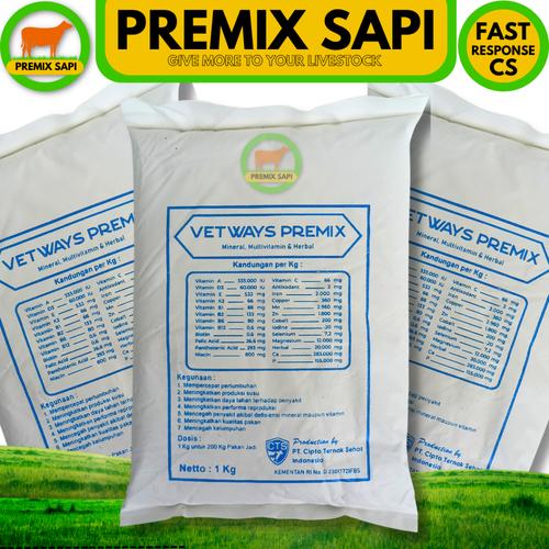 Jual VETWAYS PREMIX 1kg - premix multivitamin kambing domba sapi babi - Kota Surabaya - Premix ...