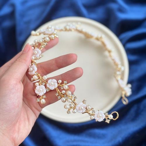 Jual Erin Premium Handmade Crystal Flower Hair Crown Tiara Mahkota ...