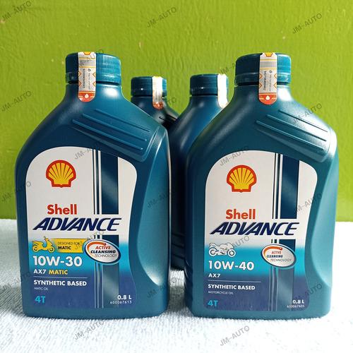 Jual Oli Motor Shell Advance 4T AX7 Matic (10w-30) Manual (10w-40 ...