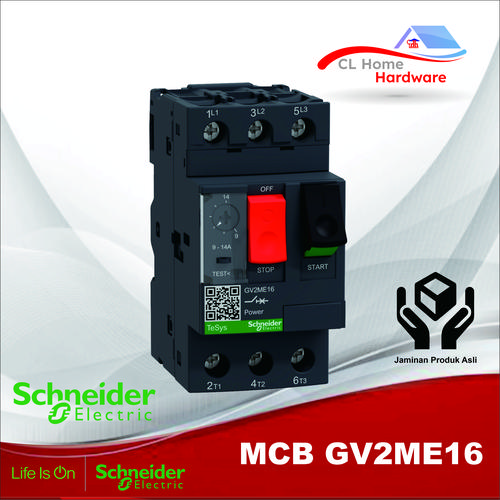 Jual MCB GV2ME16 MOTOR CIRCUIT BREAKER SCHNEIDER GV2ME THERMAL MAGNETIC ...