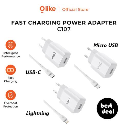 Jual Olike C107 Bundling Charger + Data Cable Micro USB / USB-C ...